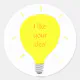 I like your idea, light bulb affirmation stickers | Zazzle