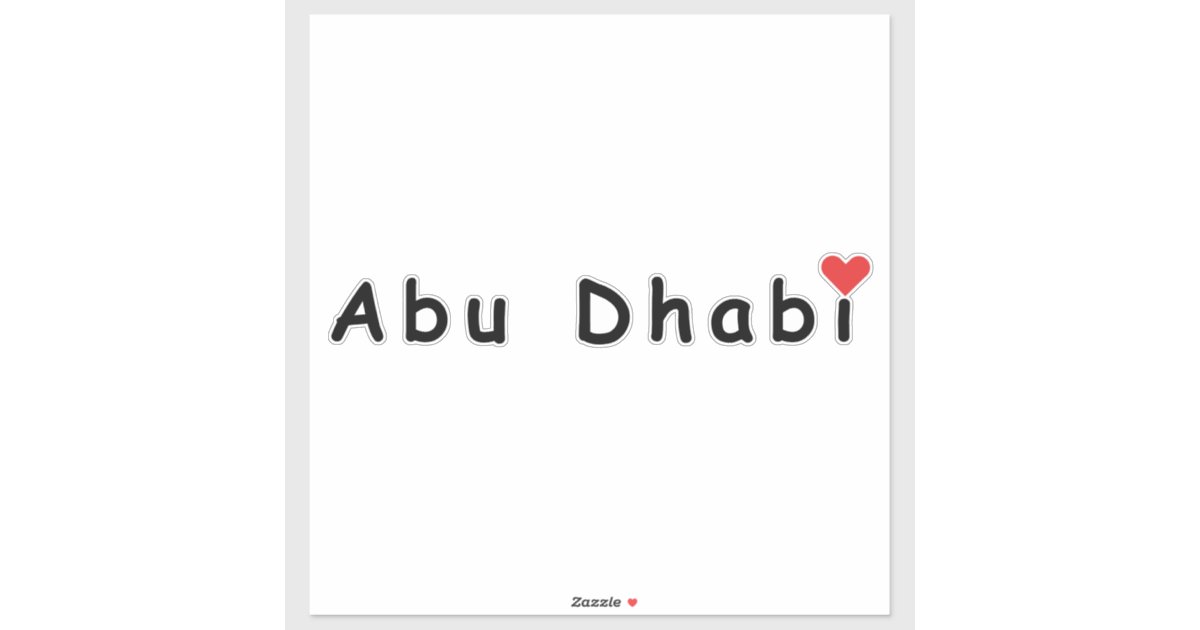 I love Abu Dhabi Sticker | Zazzle