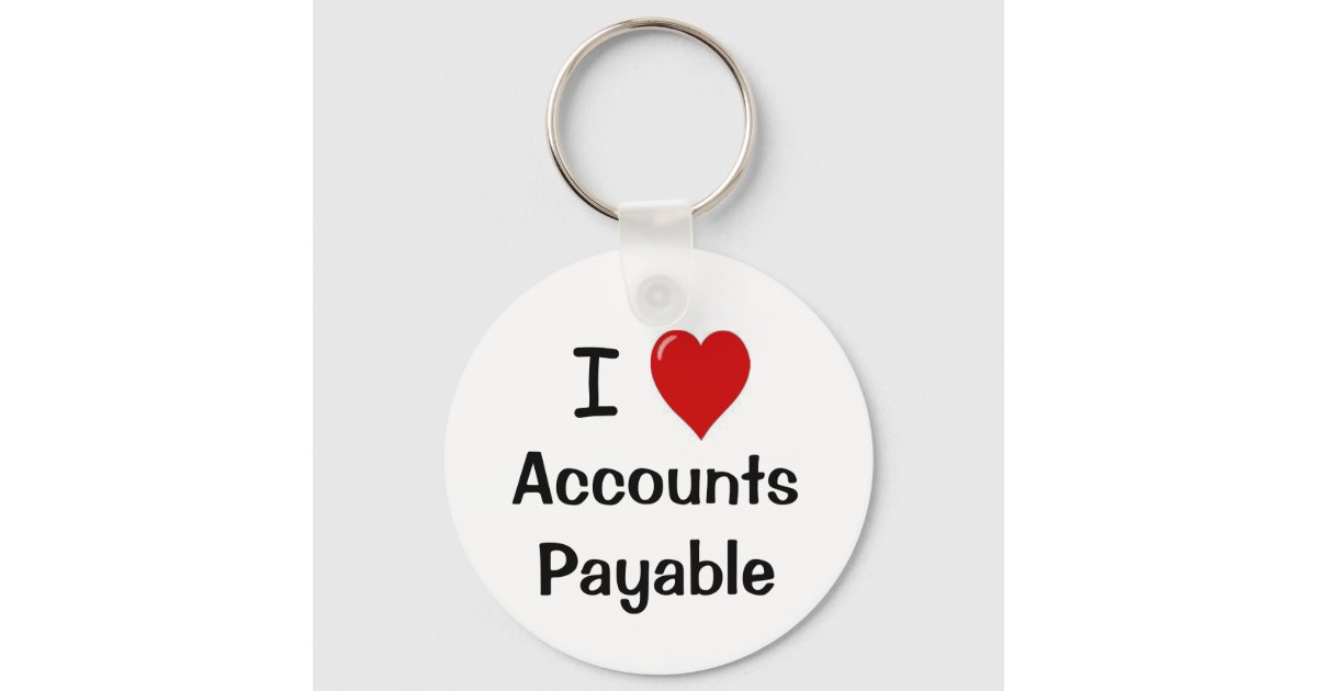I Love Accounts Payable - I Heart Accounts Payable Keychain | Zazzle