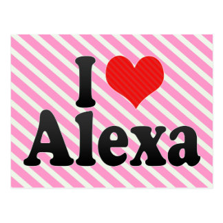 I Heart Alexa Postcards & Postcard Template Designs