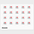 I Love Algebra Square Sticker | Zazzle