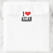 I Love Allah Classic Round Sticker | Zazzle