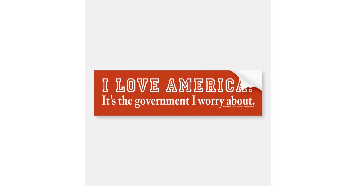 I Love America! Bumper Sticker | Zazzle