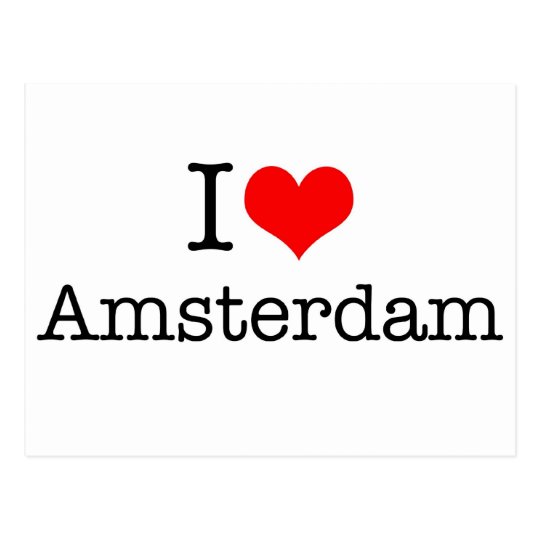 I Love Amsterdam Postcard | Zazzle.com