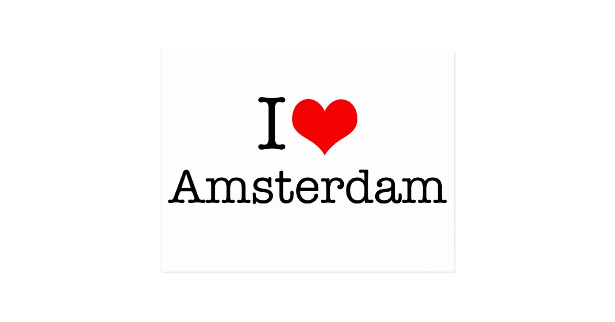 I Love Amsterdam Postcard | Zazzle.com