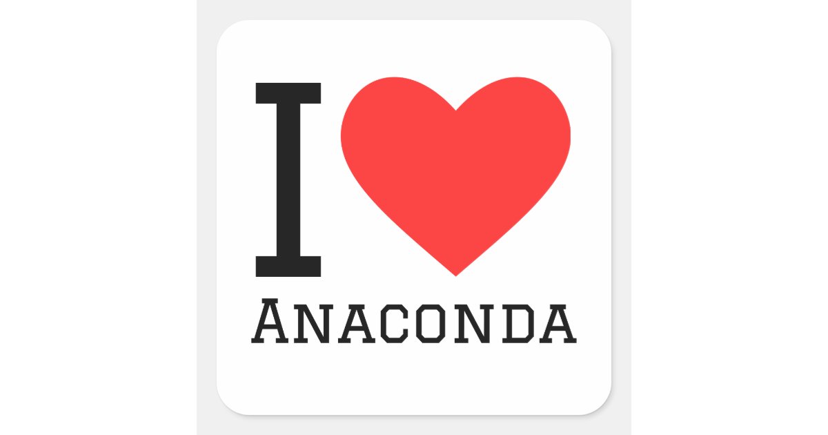 I love anaconda square sticker | Zazzle