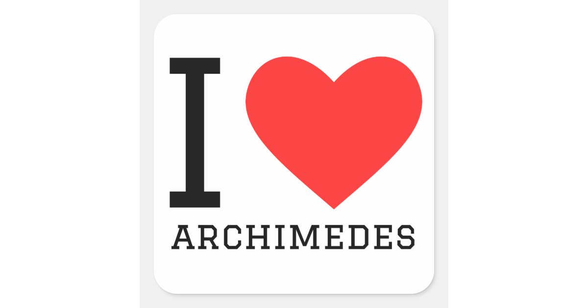 I love archimedes square sticker | Zazzle