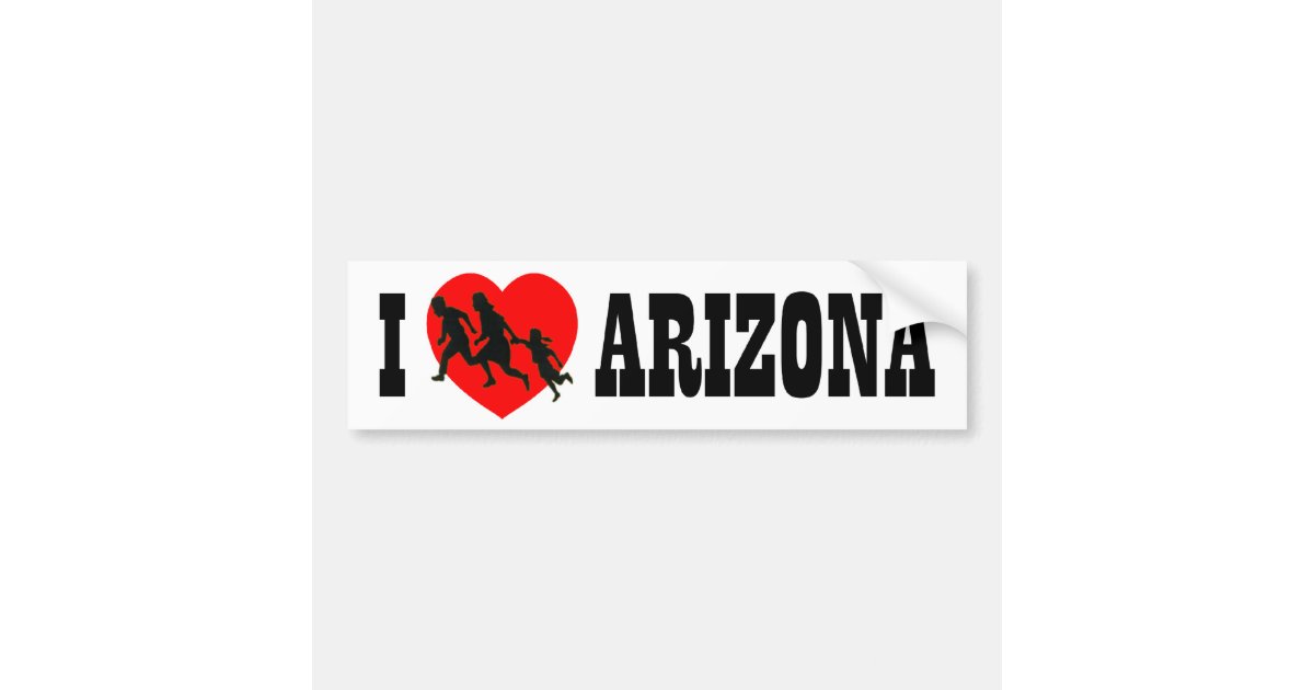 I Love Arizona Bumper Sticker | Zazzle
