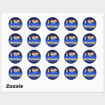 I love Arizona Classic Round Sticker | Zazzle