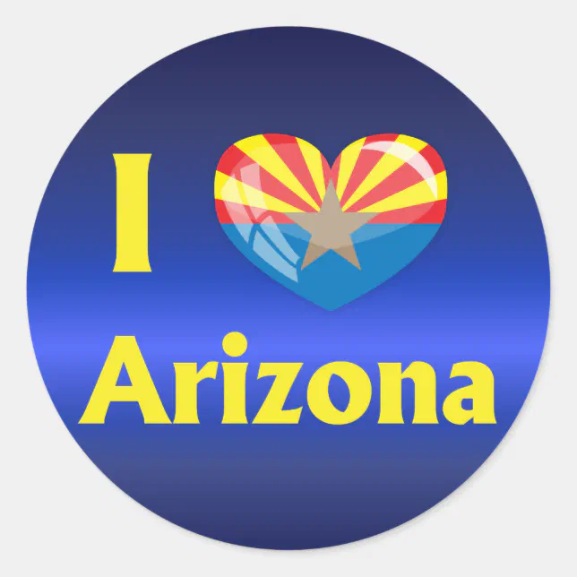 I love Arizona Classic Round Sticker | Zazzle