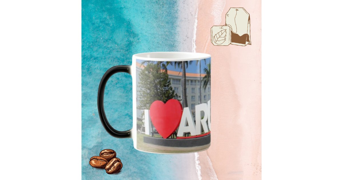 I love Aruba - One happy Island Color Morph Mug | Zazzle