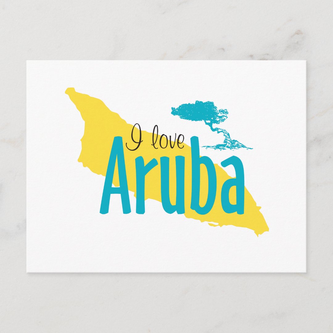 I Love Aruba Postcard | Zazzle