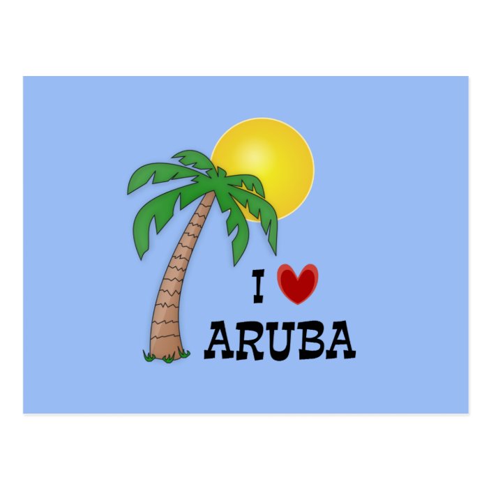 I Love Aruba Postcard | Zazzle.com