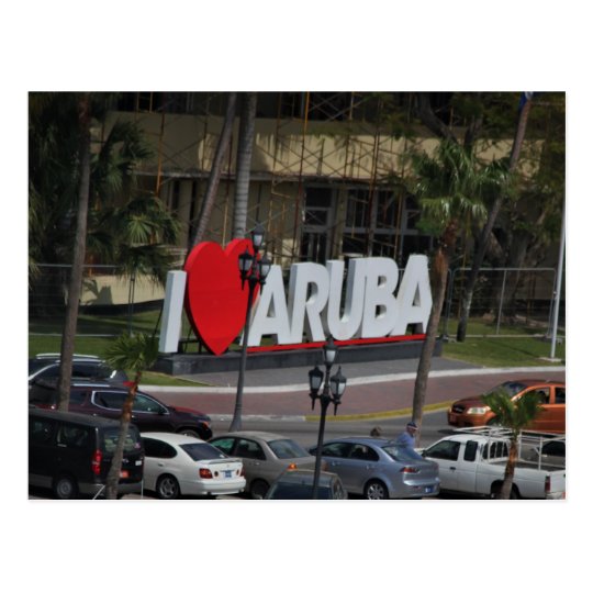 "I Love Aruba" sign, Photography, Postcard | Zazzle.com