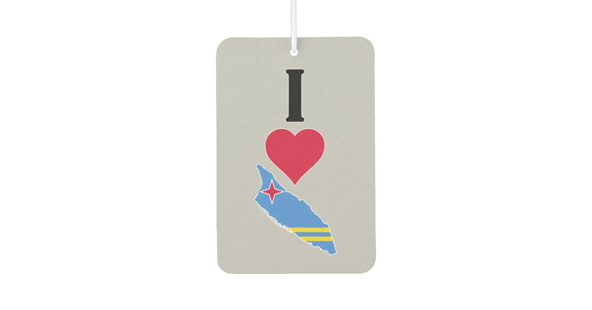 I Love Aruba Vertical I Heart Aruba Flag Map Air Freshener | Zazzle