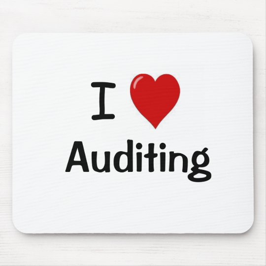 I Love Auditing - I Heart Auditing Mouse Pad | Zazzle.com