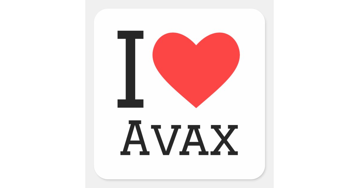 I love avax square sticker | Zazzle