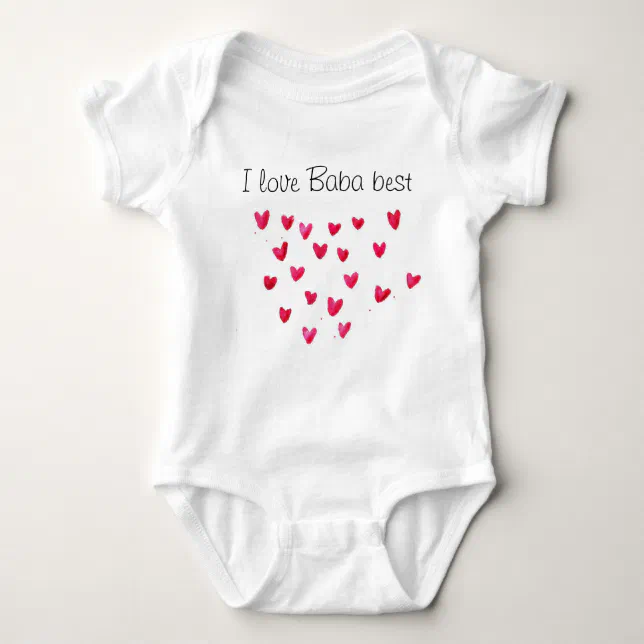 I love Baba best Baby Bodysuit | Zazzle