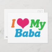 I Love Baba Postcard | Zazzle