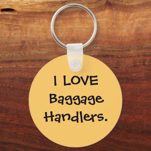 I LOVE Baggage Handlers luggage tag Keychain | Zazzle