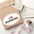 I Love Bandung Indonesia Oval Sticker | Zazzle