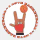 I LOVE BASKETBALL ASL SIGN CLASSIC ROUND STICKER | Zazzle