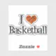 I Love Basketball Sticker | Zazzle