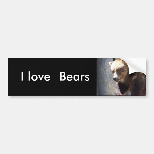 I love, Bears bumper sticker | Zazzle.com
