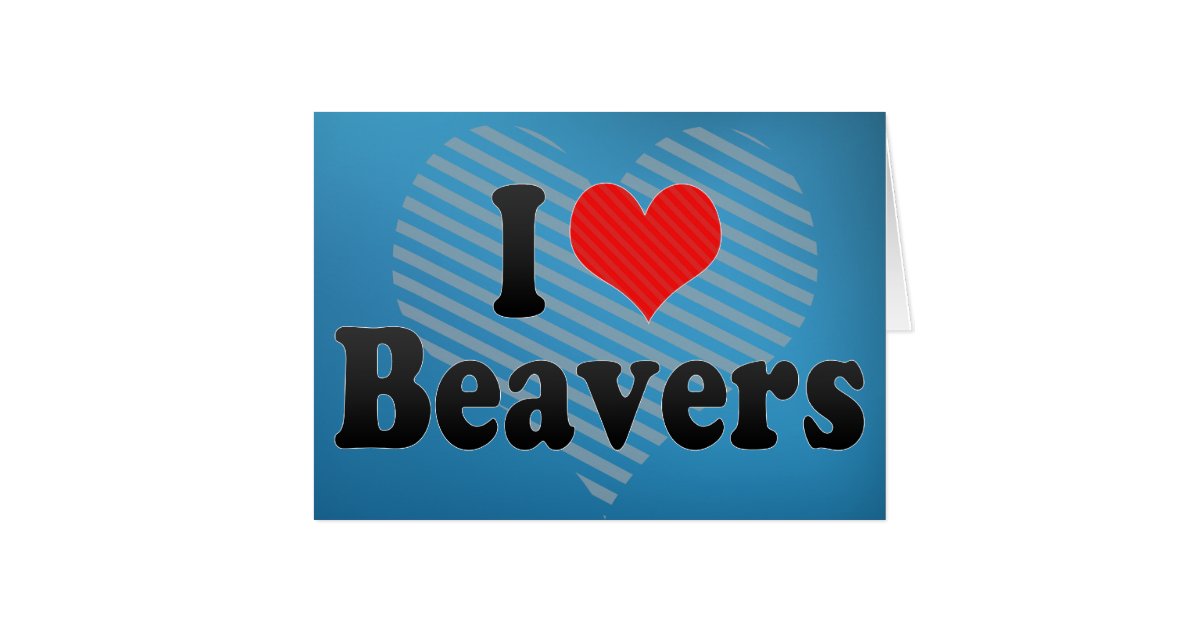 I Love Beavers | Zazzle