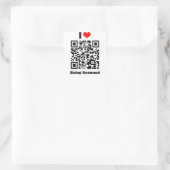 I Love Being Scanned Square Sticker | Zazzle