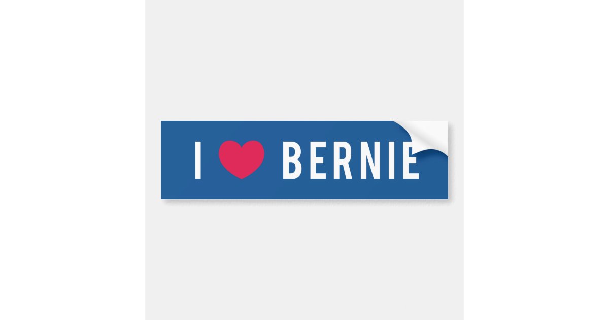 I Love Bernie Bumper Sticker | Zazzle
