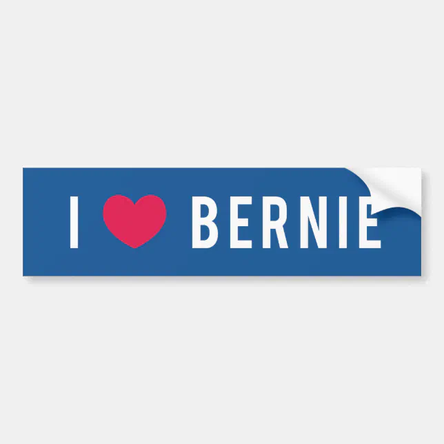 I Love Bernie Bumper Sticker | Zazzle