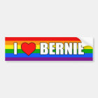 I Love Bernie Bumper Sticker | Zazzle.com