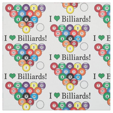 Green Pool Ball Billiards Pattern Small Repeat Fabric | Zazzle