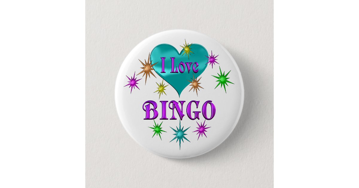 I Love Bingo Button | Zazzle