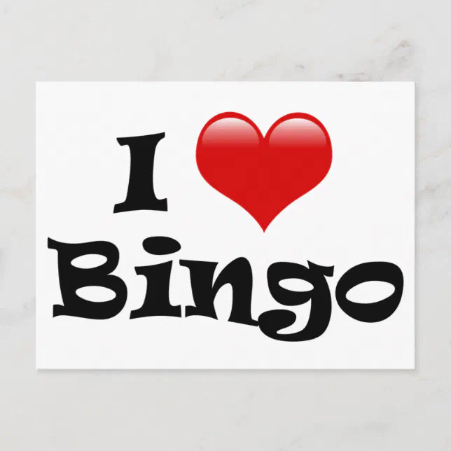 I Love Bingo Postcard | Zazzle