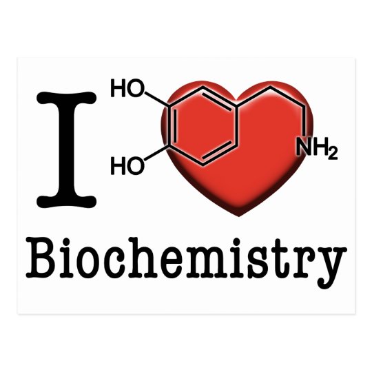 I Love Biochemistry Postcard | Zazzle.com