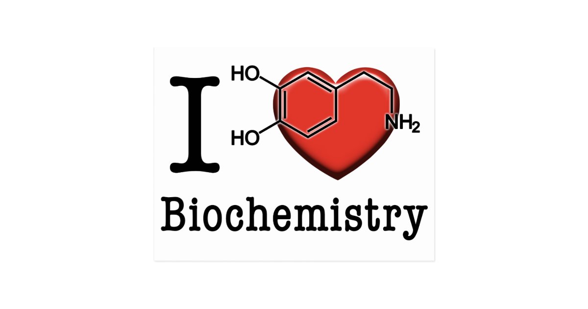 I Love Biochemistry Postcard | Zazzle.com