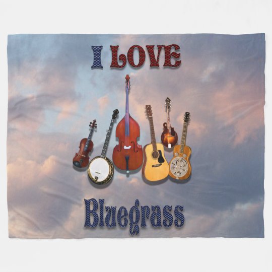 I LOVE BLUEGRASS FLEECE BLANKET | Zazzle.com