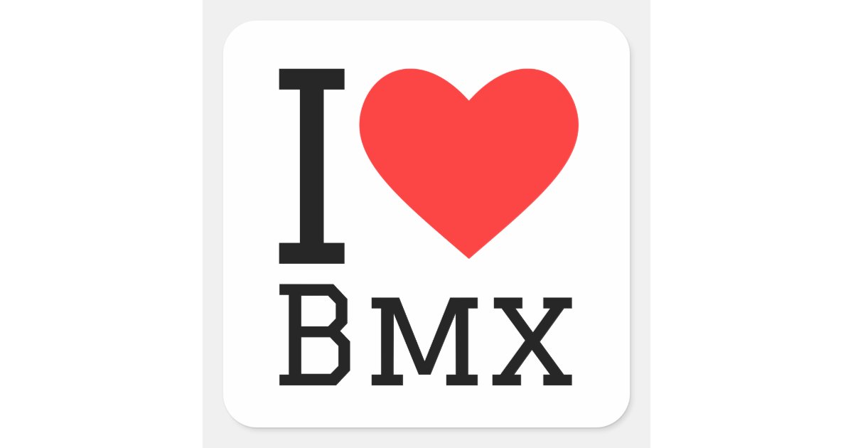 I love bmx square sticker | Zazzle