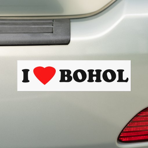 I Love Bohol Bumper Sticker | Zazzle
