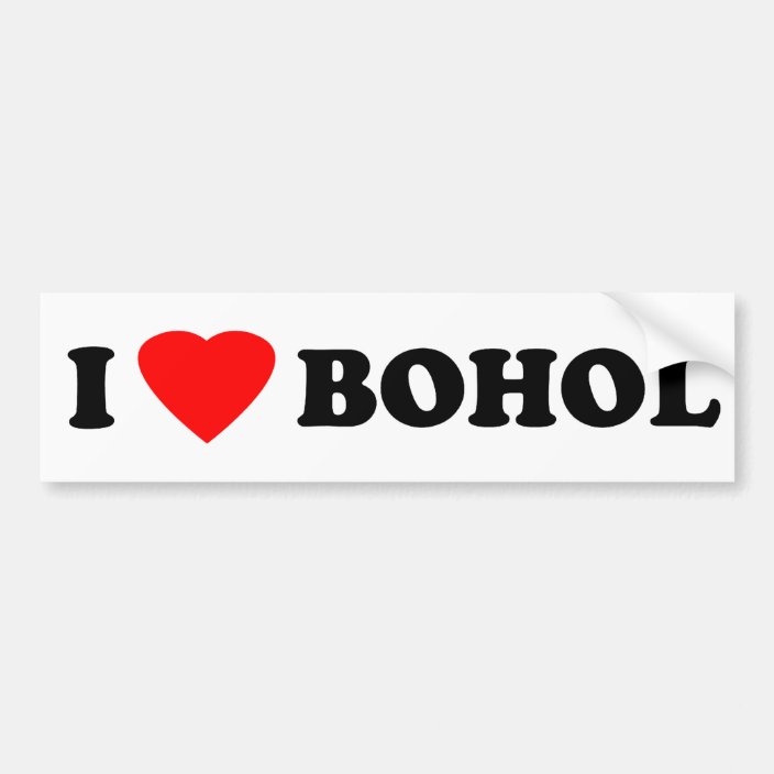 I Love Bohol Bumper Sticker | Zazzle