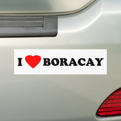 I Love Boracay Bumper Sticker | Zazzle