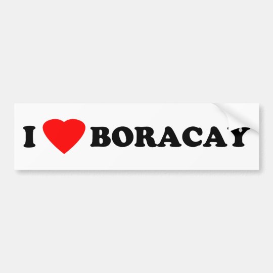 I Love Boracay Bumper Sticker | Zazzle.com
