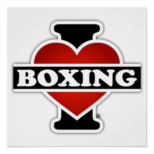 I Love Boxing Poster | Zazzle