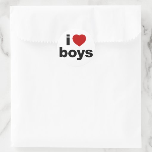 I Love Boys Sticker | Zazzle