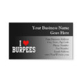 I Love Burpees, Fitness Business Card | Zazzle
