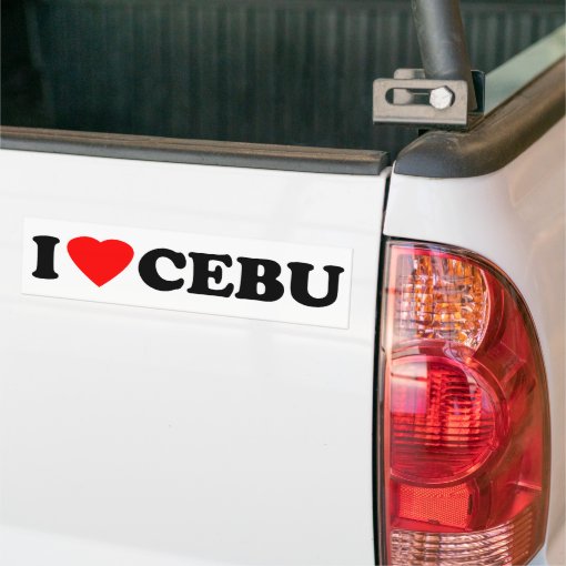 I Love Cebu Bumper Sticker | Zazzle