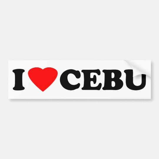 I Love Cebu Bumper Sticker | Zazzle.com