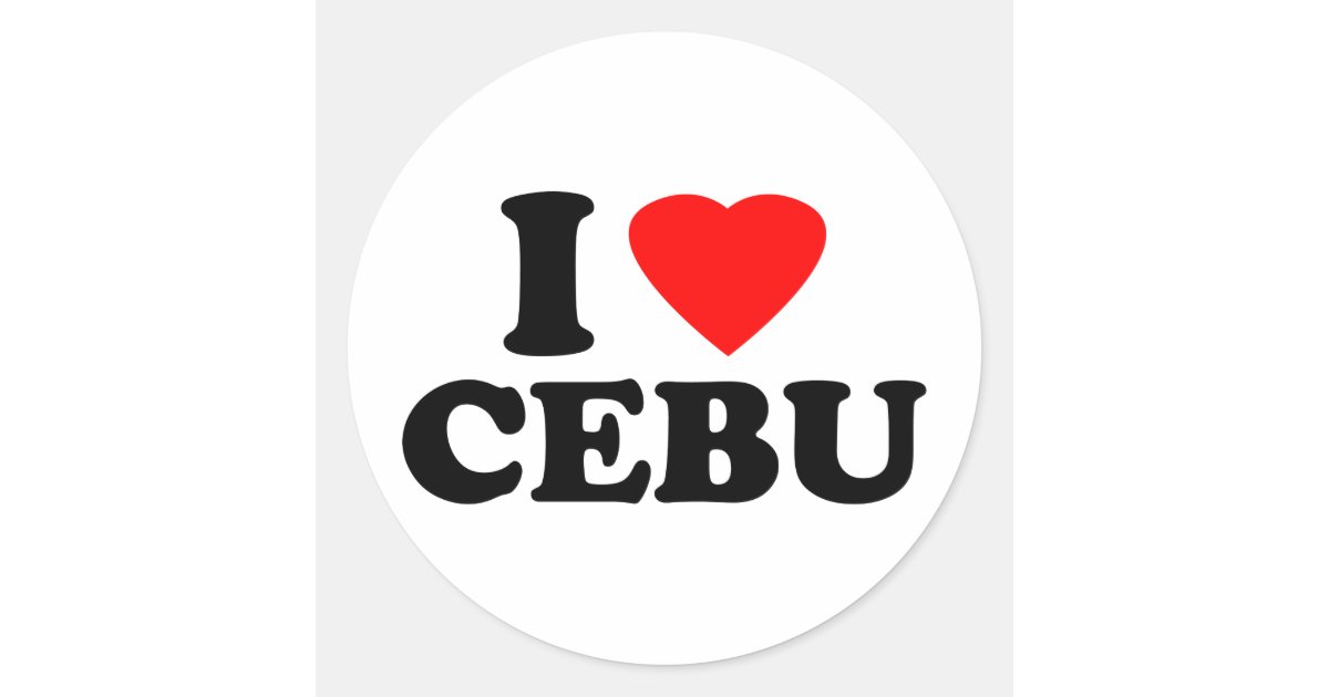 I Love Cebu Classic Round Sticker | Zazzle